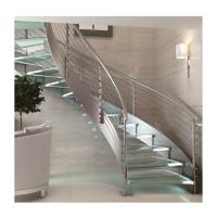 China Latest fashion sgp laminated glass deck with curved stairs how to frame curved stairway for sale