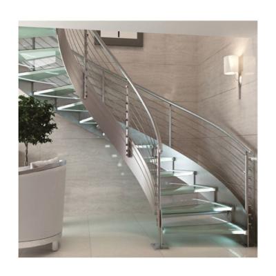 China Latest fashion sgp laminated glass deck with curved stairs how to frame curved stairway for sale