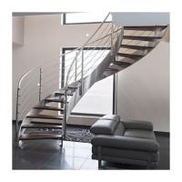 China Solid timber treads small curved staircase the Philippines pictures of curved stairway s for sale