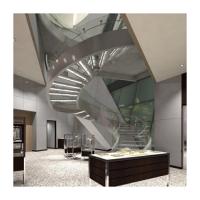 China Timber wooden treads curved timber staircase Lesotho curved steel stairway for sale