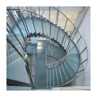 China Promotion double layer glass arc de triomphe spiral staircase how to build curved stairway for a deck for sale