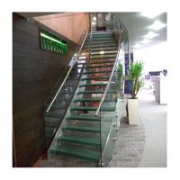 China Fashion sgp laminated glass curved outdoor stairs slightly curved stairway for sale