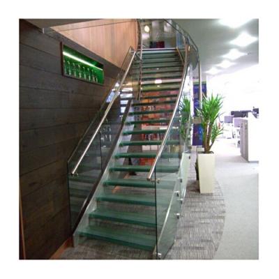 China Fashion sgp laminated glass curved outdoor stairs slightly curved stairway for sale
