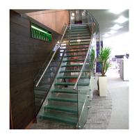 China Fashion sgp laminated glass curved outdoor stairs slightly curved stairway for sale