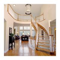 China Timber step curved stairs ireland Algeria circular concrete stairway for sale