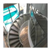 China Timber step curved stairs ireland Algeria circular concrete stairway for sale