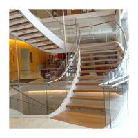 China Solid timber steps outdoor curved staircase Turkmenistan how to make curved stairway for sale