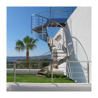 China Timber tread curved modern staircase salvador luxury modern curved stairway for sale