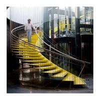China Timber tread curved modern staircase salvador luxury modern curved stairway for sale