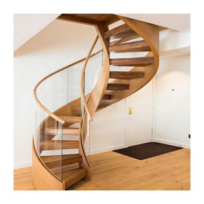 China Timber wooden tread reconditioned curved stairlifts Venezuela half circle stairway for sale