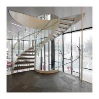 China Solid wooden step curved staircase remodel Malaysia how to build curved stairway for a deck for sale