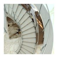 China Solid wood treads building curved stairs Faroe Islands grand curved stairway for sale