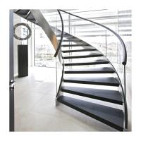 China Timber treads curved stairs Niger curved outdoor stairway for sale