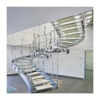China Save cost Fiber glass grand curved staircase arcways staircase for sale