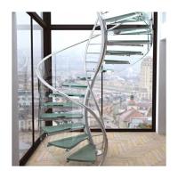 China Save cost Fiber glass grand curved staircase arcways staircase for sale
