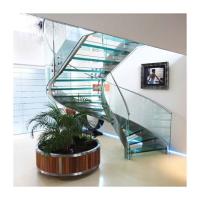 China Hot selling led glass curved paver stairs how much is a curved stairlift for sale