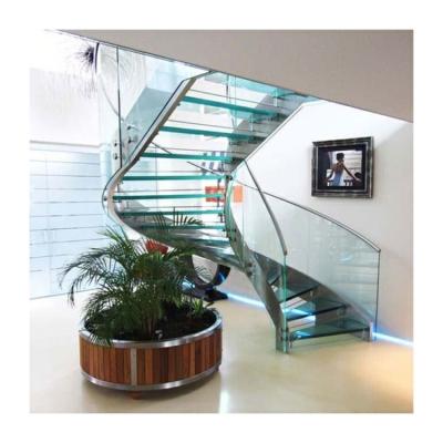 China Hot selling led glass curved paver stairs how much is a curved stairlift for sale