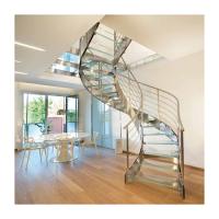 China Hot selling led glass curved paver stairs how much is a curved stairlift for sale