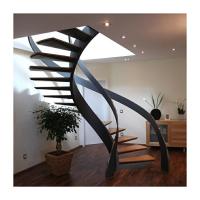 China Arc Curved Wooden Staircase Bottom Stairway Tread 100*200*6mm Stair Stringer for sale