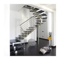 China Arc Modern Curved Staircase Outdoor Timber Wooden Treads Stairway for sale