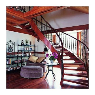 China Timber tread house plans with curved staircase Marshall Islands stairway curve for sale