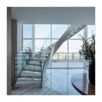 China Timber tread house plans with curved staircase Marshall Islands stairway curve for sale