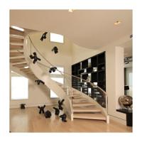China Solid timber steps curved deck stairs plans Ecuador arch stairway for sale
