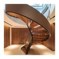 China Solid timber steps curved deck stairs plans Ecuador arch stairway for sale