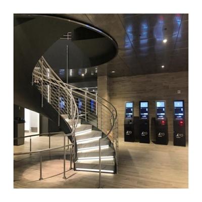 China Solid timber steps semi curved staircase Botswana curved deck stairway plans for sale
