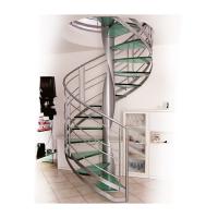 China Factory direct stair supplies spiral staircase stainless steel glass for sale