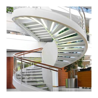 China Manufacturer supply stainless steel staircase designs indoor glass spiral stairs for sale