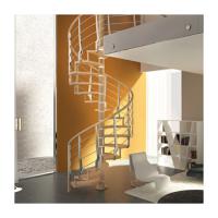 China Uesd in office removable spiral stairs oak wood stairs steps spiral staircase for sale