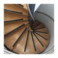 China Townhouse duplex house spiral stairs wooden steps and metal spiral staircase for sale