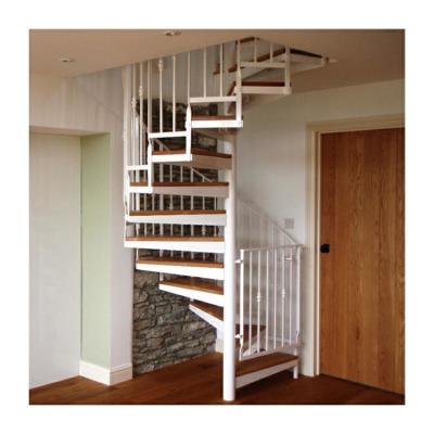 China Manufacturer building wooden stairs exterior steel plate spiral staircase for sale
