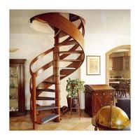 China Manufacturer building wooden stairs exterior steel plate spiral staircase for sale