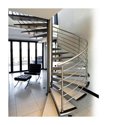 China Decoration expensive wood stairs design and manufacture spiral staircase for sale