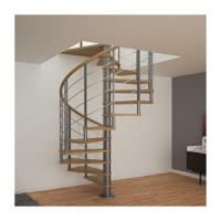 China Decoration expensive wood stairs design and manufacture spiral staircase for sale