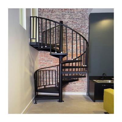 China Metal entrance stair cast iron stringer staircase design stainless steel spiral stairs for sale