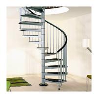 China Metal arc stairs iron staircase handrails galvanized steel spiral stair for sale