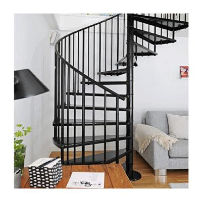 China Model wrought iron stairs metal staircase handrails spiral stainless steel stairs for sale