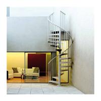 China Metal stairs external iron pump impeller steel outdoor spiral staircase prices for sale