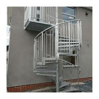 China Metal outdoor stairs handrail steel beam stairs outside cast iron spiral staircase for sale