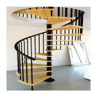 China Decoration decorative wood box tread high safty spiral staircase for sale
