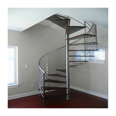 China Factory direct wood stairs luxury used in small space spiral staircase for sale