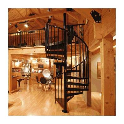 China Small space use practical wood stair accessories china spiral staircase for sale