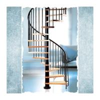 China Design for sale wood stairs design steel glass small spiral staircase for sale