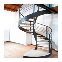 China Used steel beams diy different color wood box tread house sapce saving spiral staircase for sale