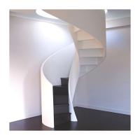 China Fantastic design walnut stair treads golden teak spiral staircase for sale