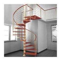 China Factory supply composite wooden stairs for gardening best sell spiral staircase for sale