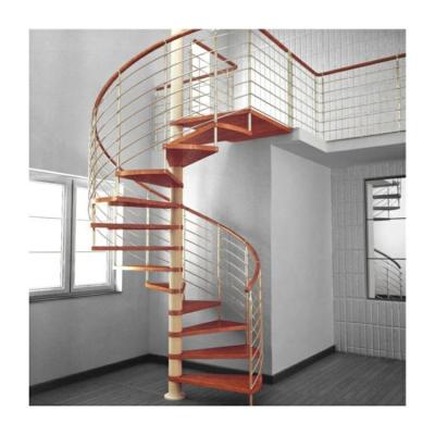 China Factory supply composite wooden stairs for gardening best sell spiral staircase for sale